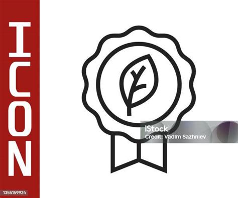 흰색 배경에 격리 된 검은 줄 잎 에코 기호 아이콘 에코 그린 배너 라벨 태그 로고 스티커 벡터 Friendly Match에 대한 스톡 벡터 아트 및 기타 이미지 Istock