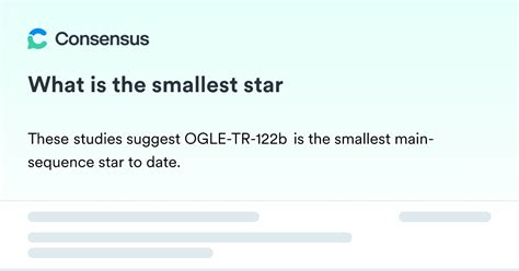 What Is The Smallest Star Consensus Academic Search Engine
