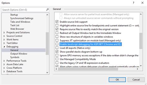 Disabling Built In Chrome In Visual Studio 2017 2019 From Starting