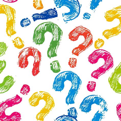 A Colorful Background With Many Colored Question Marks And Question