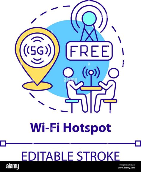 Wifi Hotspot Concept Icon Public Access To Wireless Internet Abstract Idea Thin Line