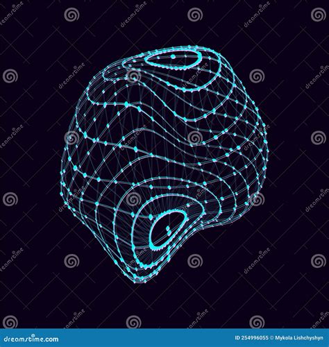 Vector Futuristic Sphere Of Particles And Lines Network Connection Big Data Abstract