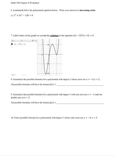 Solved 1 Are The Following Polynomials If Not Explain Why
