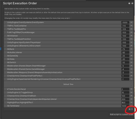 Cant Add Scripts To Execution Order Unity Engine Unity Discussions
