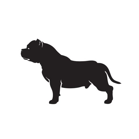 Silueta De Bully Americano Silueta De Bully Americano