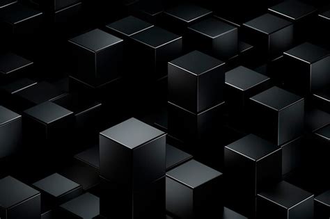 Free Vector Seamless 3d Geometric Cubic Pattern On A Black Background Design Vector Premium Ai