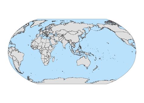 Shift The Center Of World Map Plot In Ggplot In Robinson Projection