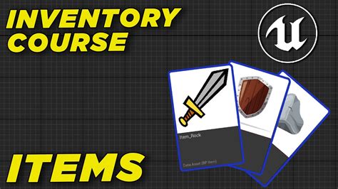 Unreal Inventory System Course 1 Items Youtube