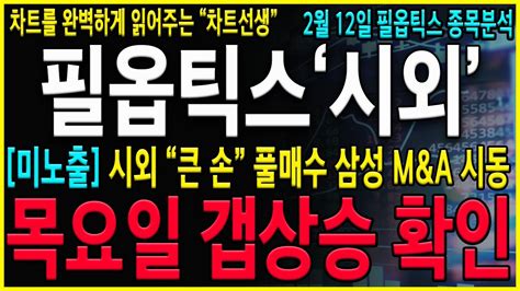 필옵틱스 주가 전망 긴급 시외 큰 손 풀매수 터졌다 아직 상승 끝난게 절대 아닙니다 삼성임원출신 Manda 기대감