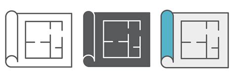 평면도 아이콘 수집 건축 및 청사진 집 계획 기호 벡터 세트 그래픽 편집 가능한 스트로크 선형 아이콘 가정 생활에 대한 스톡