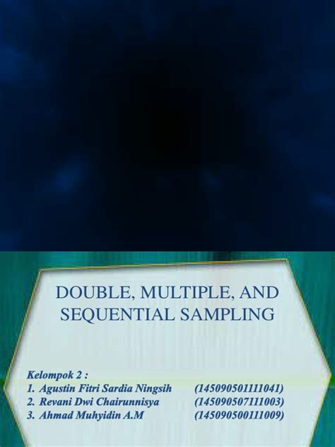 Doble Multiple And Sequential Sampling Pdf