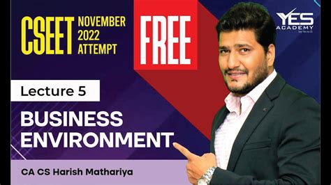 Free Cseet Business Environment Online Classes For Nov 22 Lecture 5 Free Cseet Live Batch