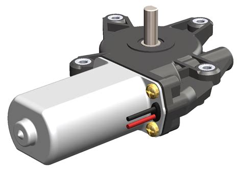 电动车窗电机solidworks 2018模型图纸下载 懒石网