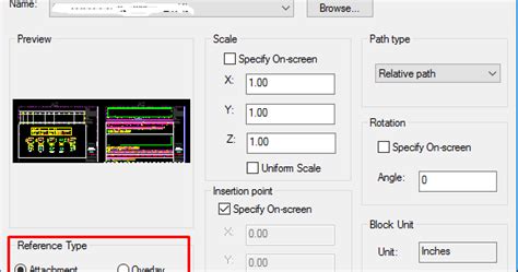 external reference attachment vs overlay