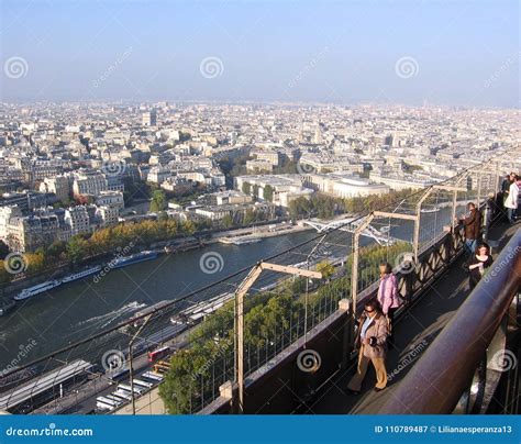 Panoramic View Of The City Of Paris From The Top Of The Eiffel Tower