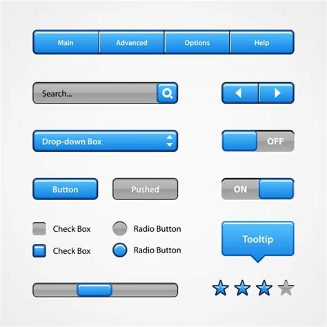 web ui elements design stock vector image by ©semenchenko 8421482