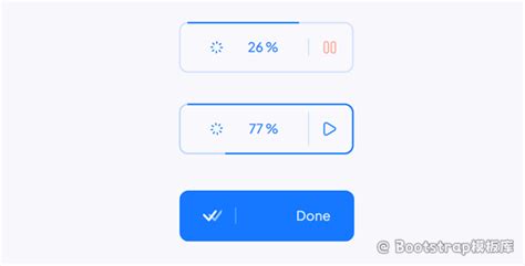 Js按钮进度条百分比暂停功能