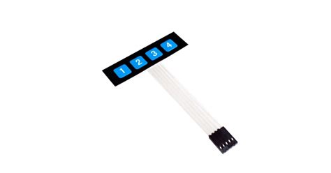 Tastatura In Linie 4 Butoane Cu Numere Keypad Membrana Adeziva Arduino