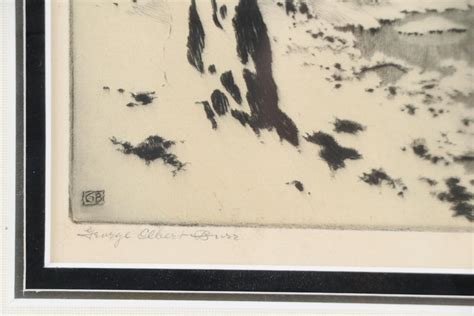 George Elbert Burr Etching Brook In Winter 2 Circa 1921 Ebth