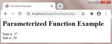 Functions In Php Php Tutorial Study Glance