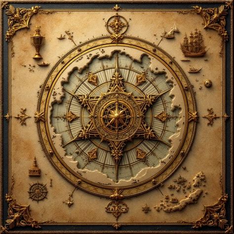 Free Golden Maritime Compass Image Compass Maritime Golden Download At Stockcake