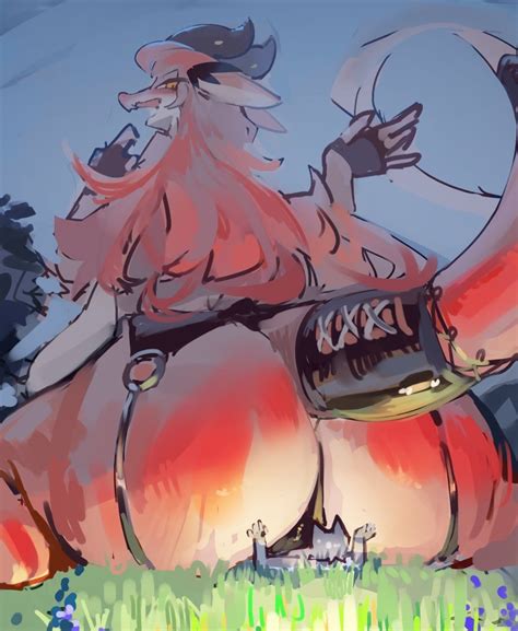 Rule 34 Dragon Dragon Horns Facesitting Giantess Gloves Red Dragon Size Size Difference Tiny