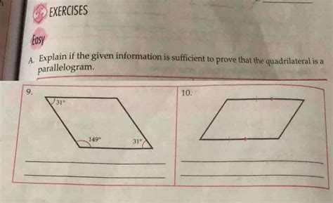 solved exercises easy a explain if the given information is