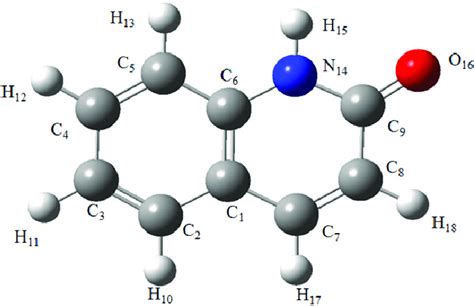 Equilibrium Structure Of The Ground State Of Singlet 2 Quinolinone
