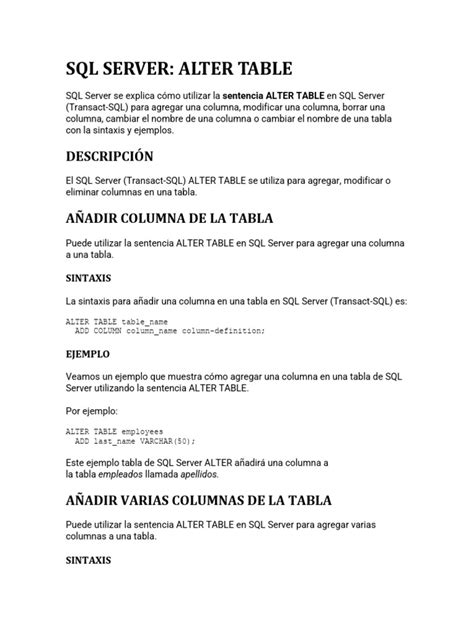 Sql Server Pdf Sql Servidor Sql De Microsoft