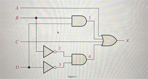 Solved 4 Given The Combinational Logic Circuit In Figure 1