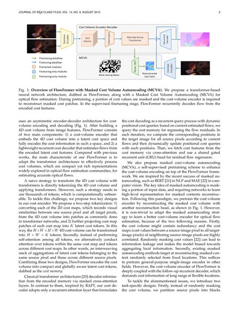 Flowformer A Transformer Architecture And Its Masked Cost Volume