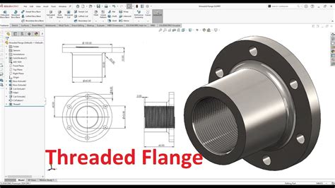 How To Design A Threaded Flange On Solidworks 2024 Youtube