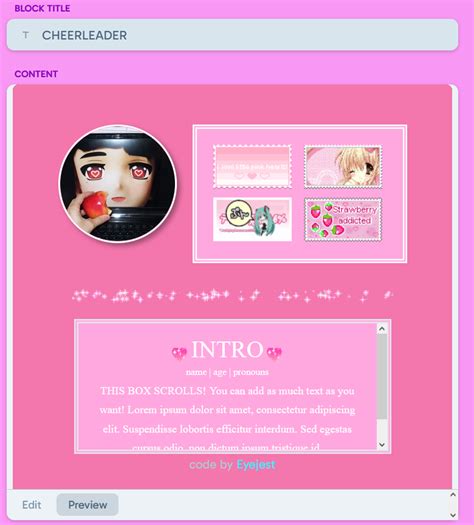 Cheerleader F2u Profile Code By Eyejest Sheezyart