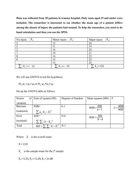 Stat Solved Business Statistics Assignment Questions Data Was Collected From Patients In