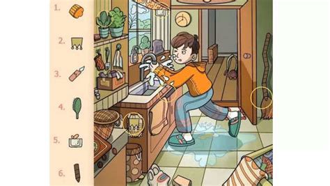 optical illusion find the six hidden objects in under 30 seconds