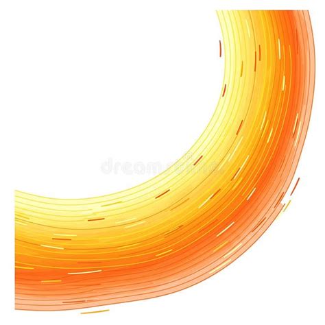 Curved Array Of Parallel Lines Transitioning From Yellow To Orange Creating A Stock