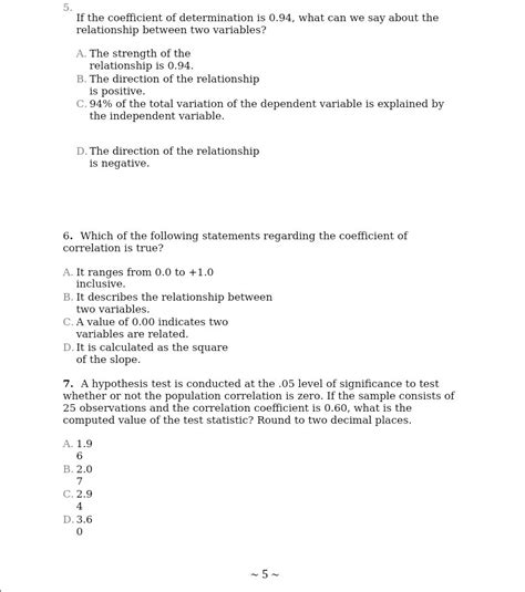 Solved If The Coefficient Of Determination Is 0 94 What Can