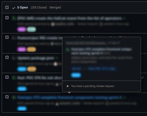 Show Your Pending Review Status In The Prs List · Issue 6968 · Refined
