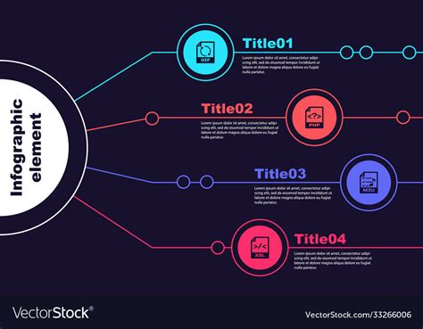 set file document php m3u and xsl business vector image