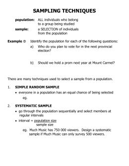 Stratified Sampling Exam Questions
