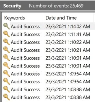 Thousands Of Security Logs In Event Viewer Windows 10 Forums