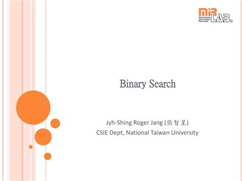 PPT Mastering Binary Search Algorithm Definition Examples Key Concepts PowerPoint