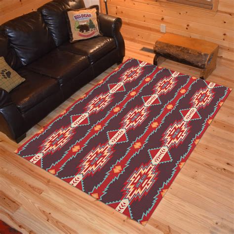 Personalized Native Southwest American Aztec Navajo Area Rugs Bluefink