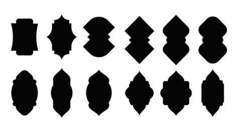 Premium Vector Decorative Ornamental Shape Set Design