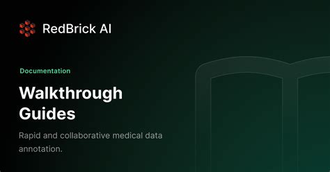Walkthrough Guides Redbrick Ai Docs