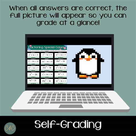 Factoring Special Cases Of Polynomials Digital Pixel Art Activity