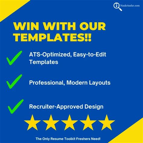 Ats Optimized 21 Resume Templates For Freshers And Internships Shop