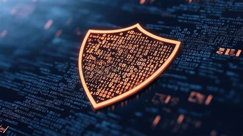 Data Shield Made Of Binary Code Digital Protection Cyber Defense Stock Image Image Of