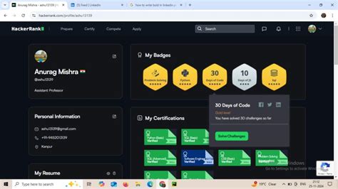 Anurag Mishra On Linkedin 30daysofcode Hackerrank Goldenbadge