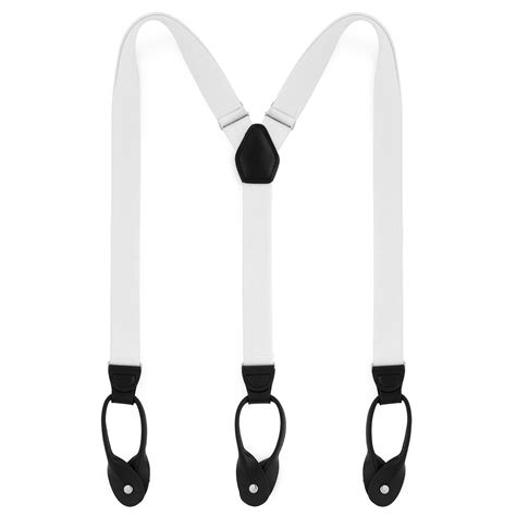 Split White Split Button Suspenders In Stock Trendhim